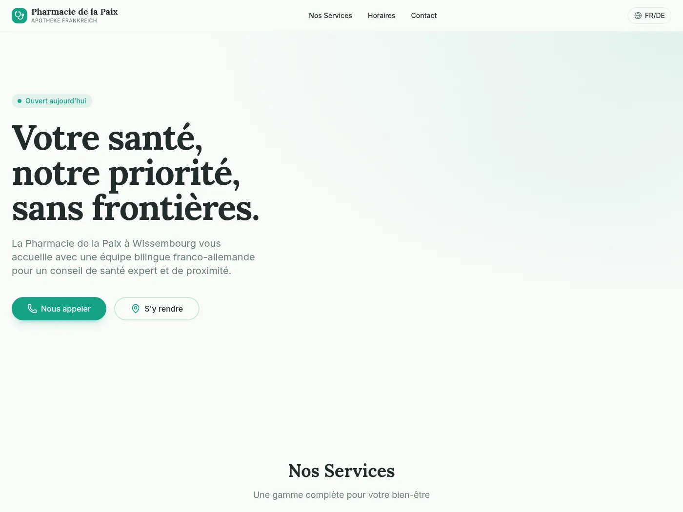 Pharmacie de la Paix Site