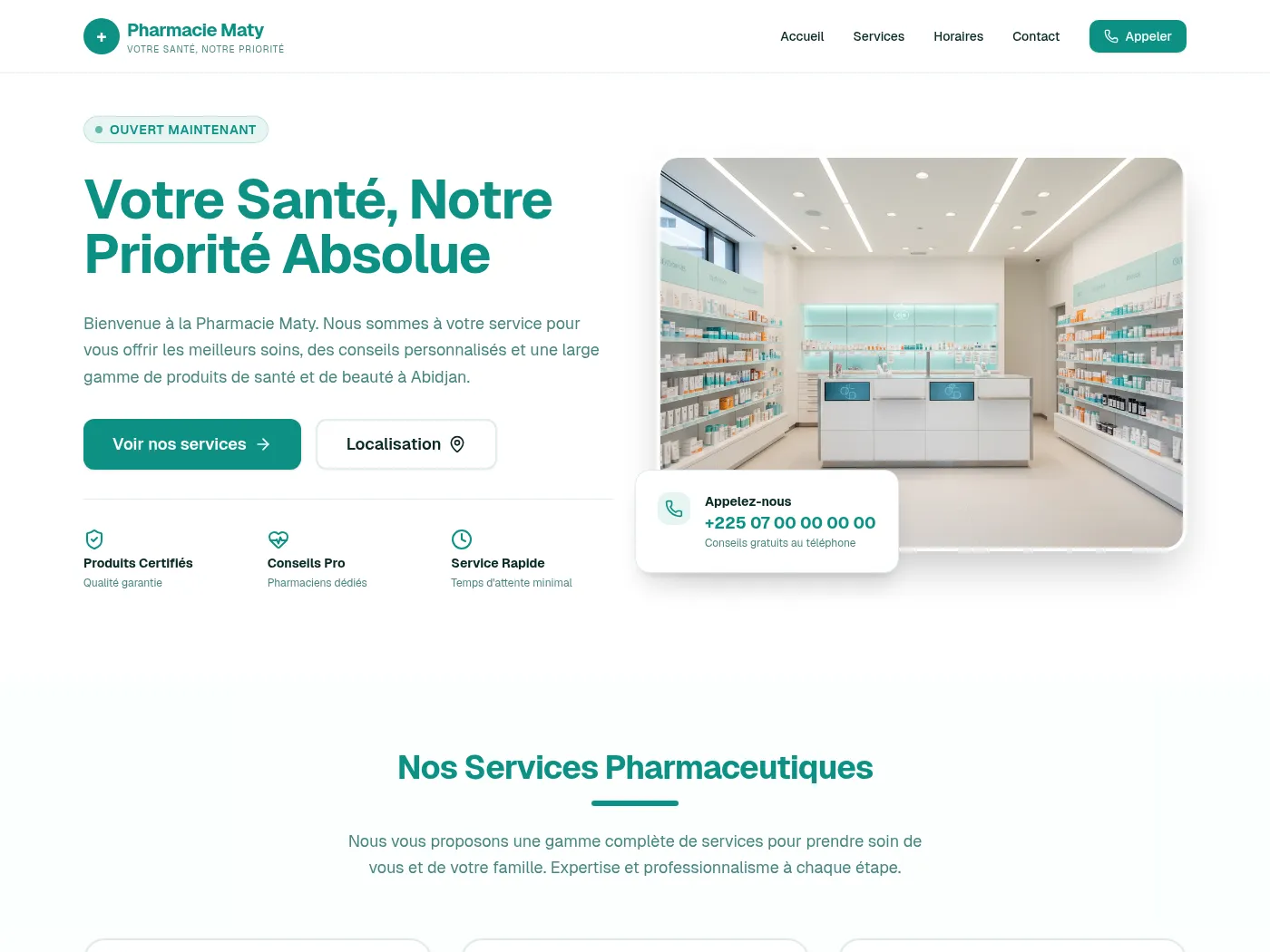 Pharmacie Site Vitrine