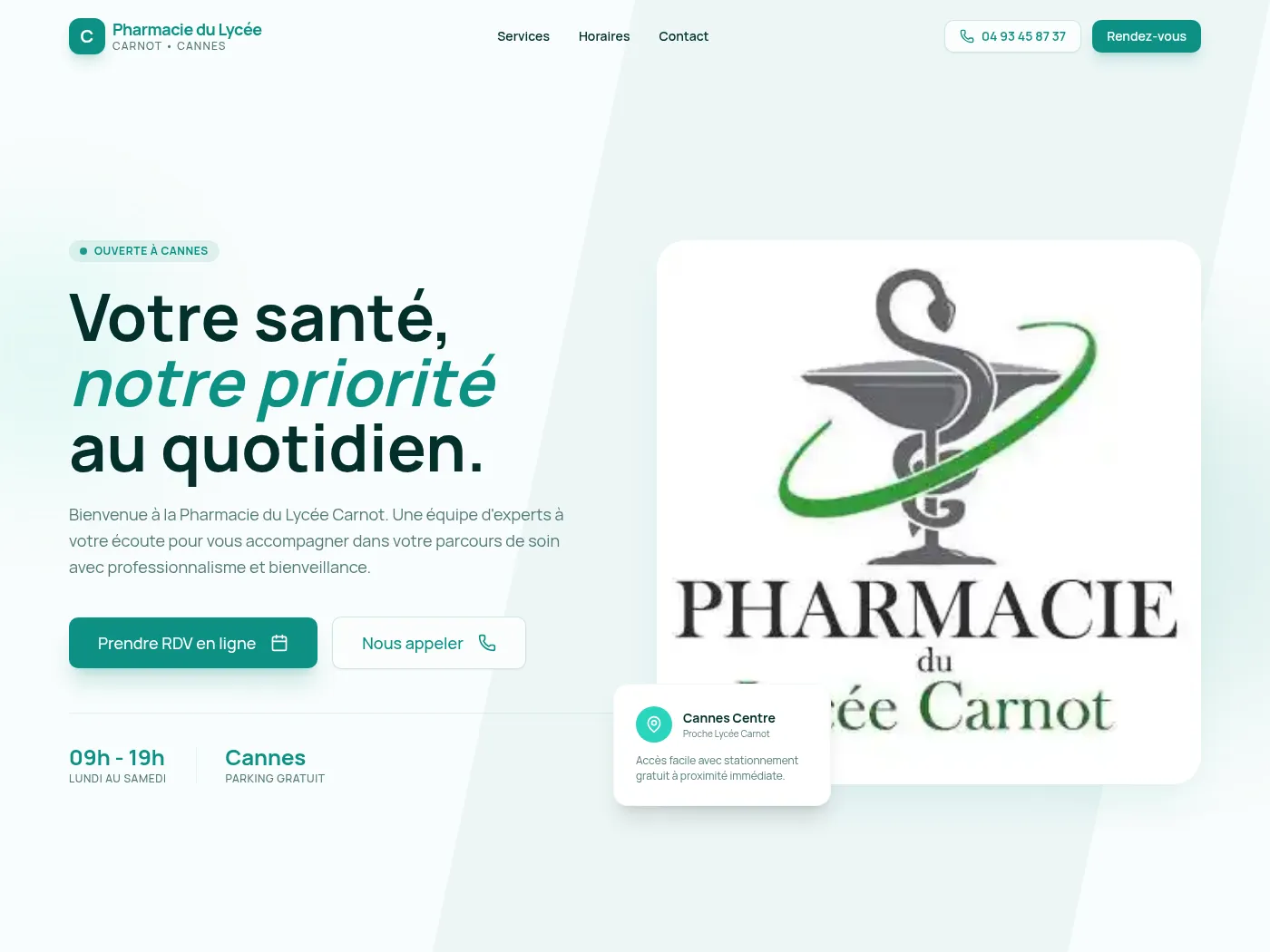 Pharmacie Vitrine Web