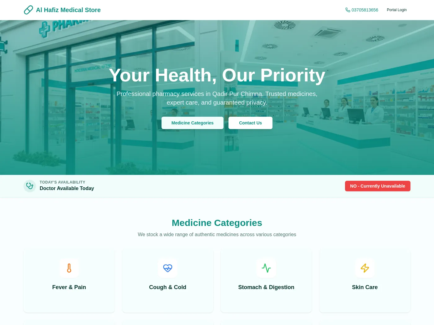 Al Hafiz Pharmacy Portal