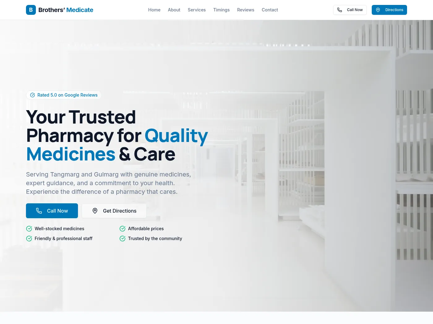 Brothers’ Medicate Pharmacy Site