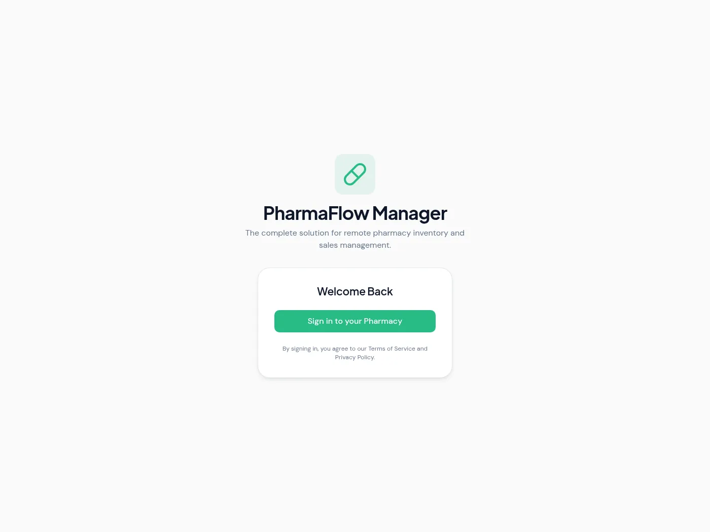 PharmaFlow Manager
