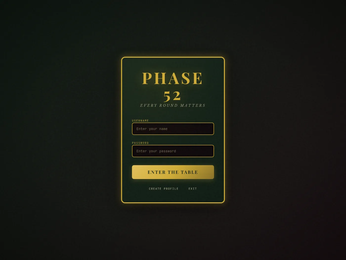 Phase 52 Game UI