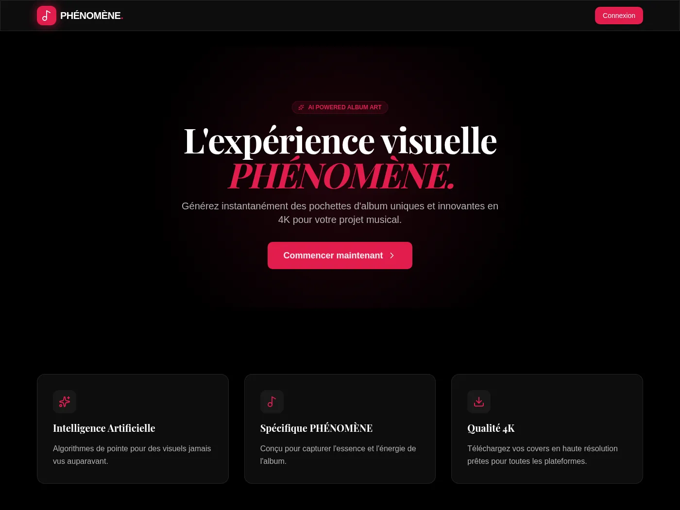 Phénomène Album Cover Maker