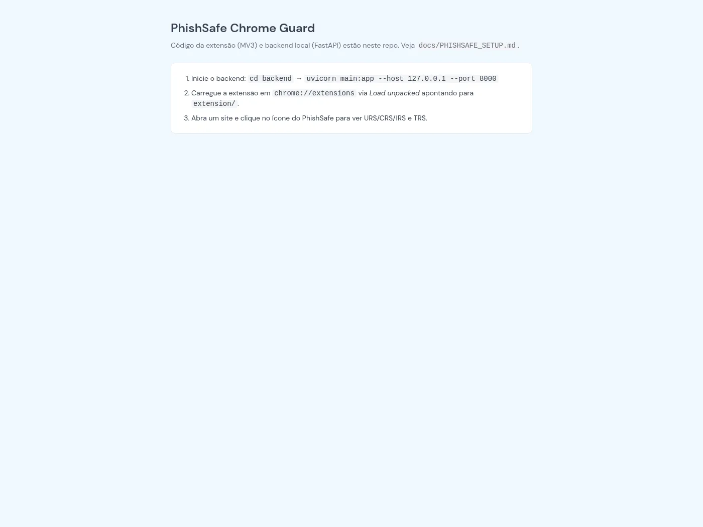 PhishSafe Chrome Guard