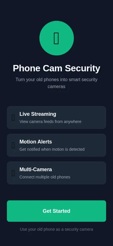 Old Phone Security Cam