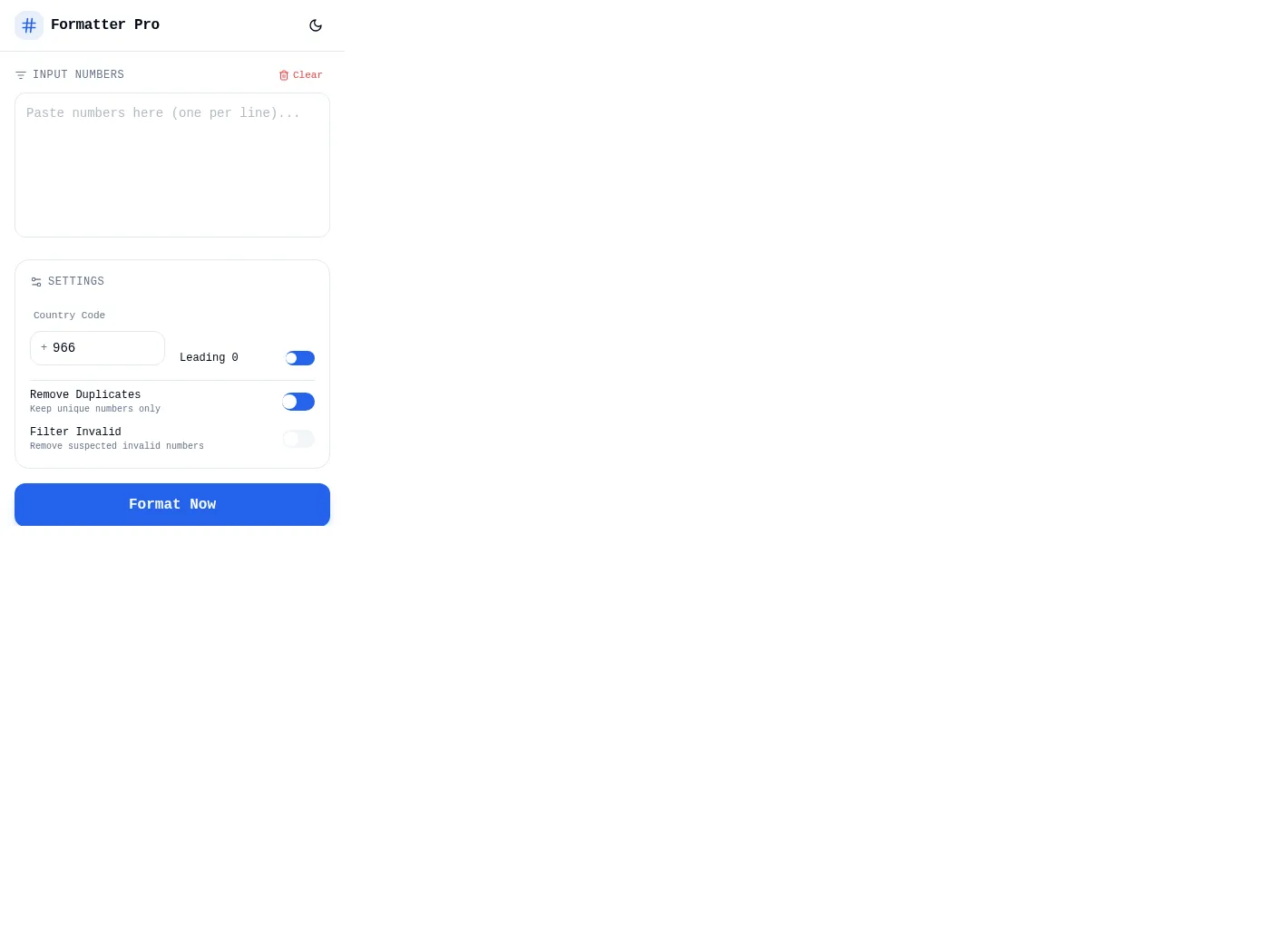 Phone Number Formatter Pro