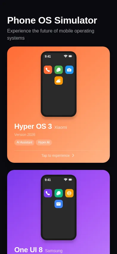 Virtual Phone OS Simulator