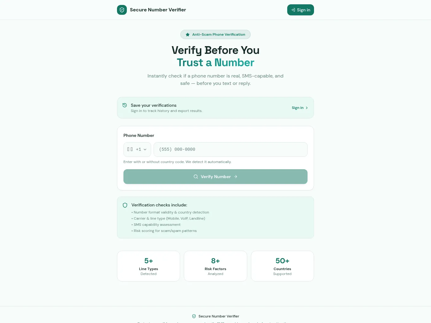 Secure Number Verifier