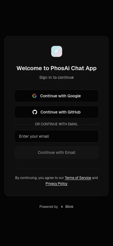 PhosAi Chat App