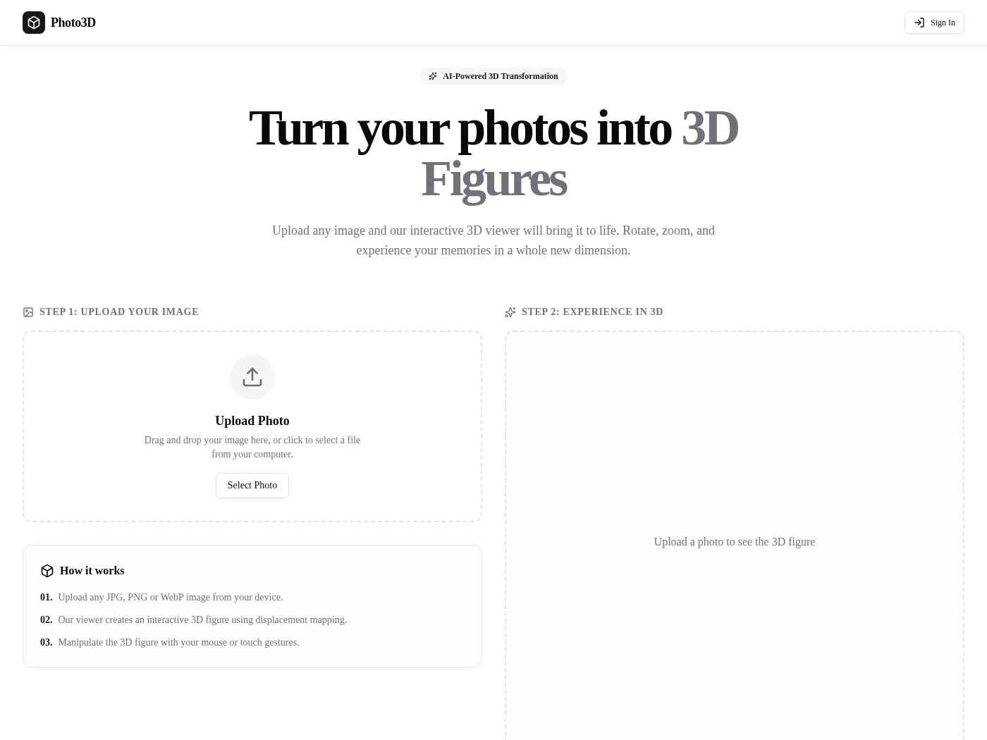 Photo3D Web Viewer
