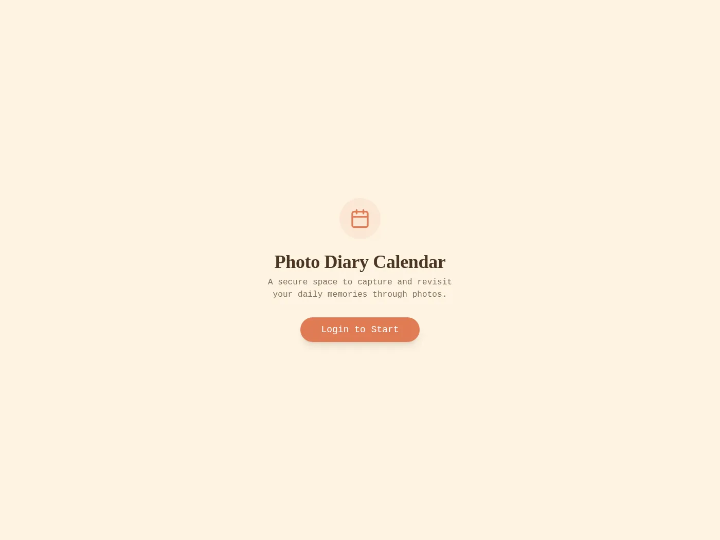 Photo Diary Calendar