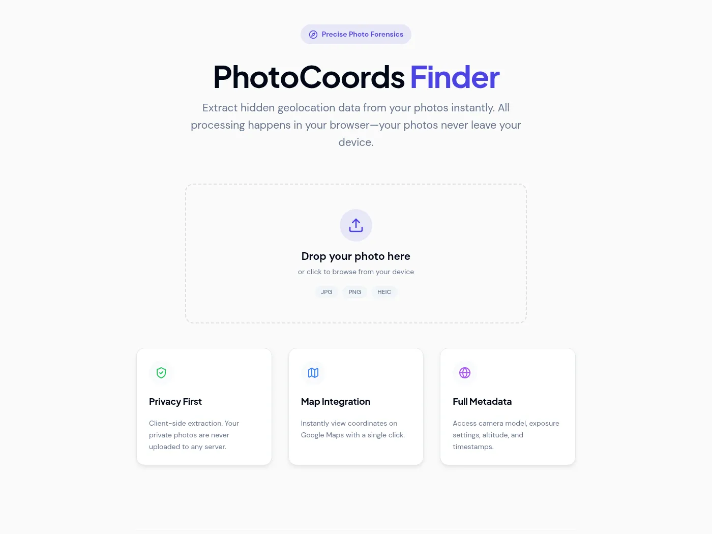 PhotoCoords Finder