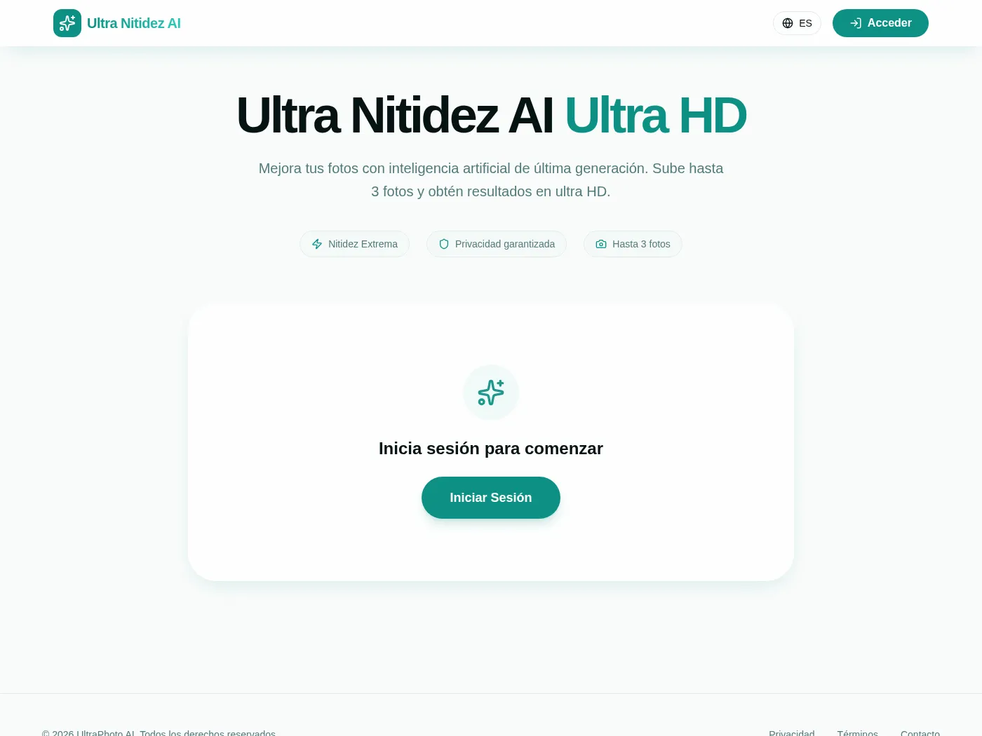 UltraPhoto Enhance Web