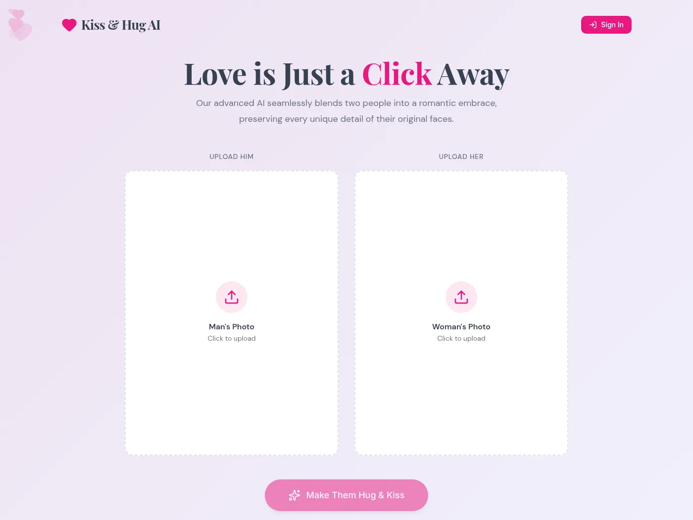 Photo Kiss & Hug Editor