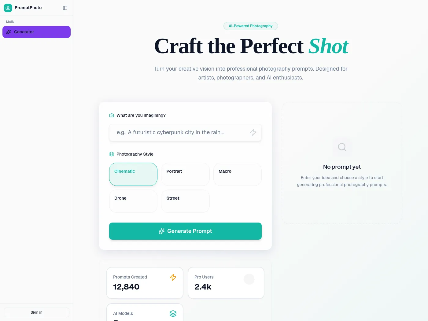 PromptPhoto Generator