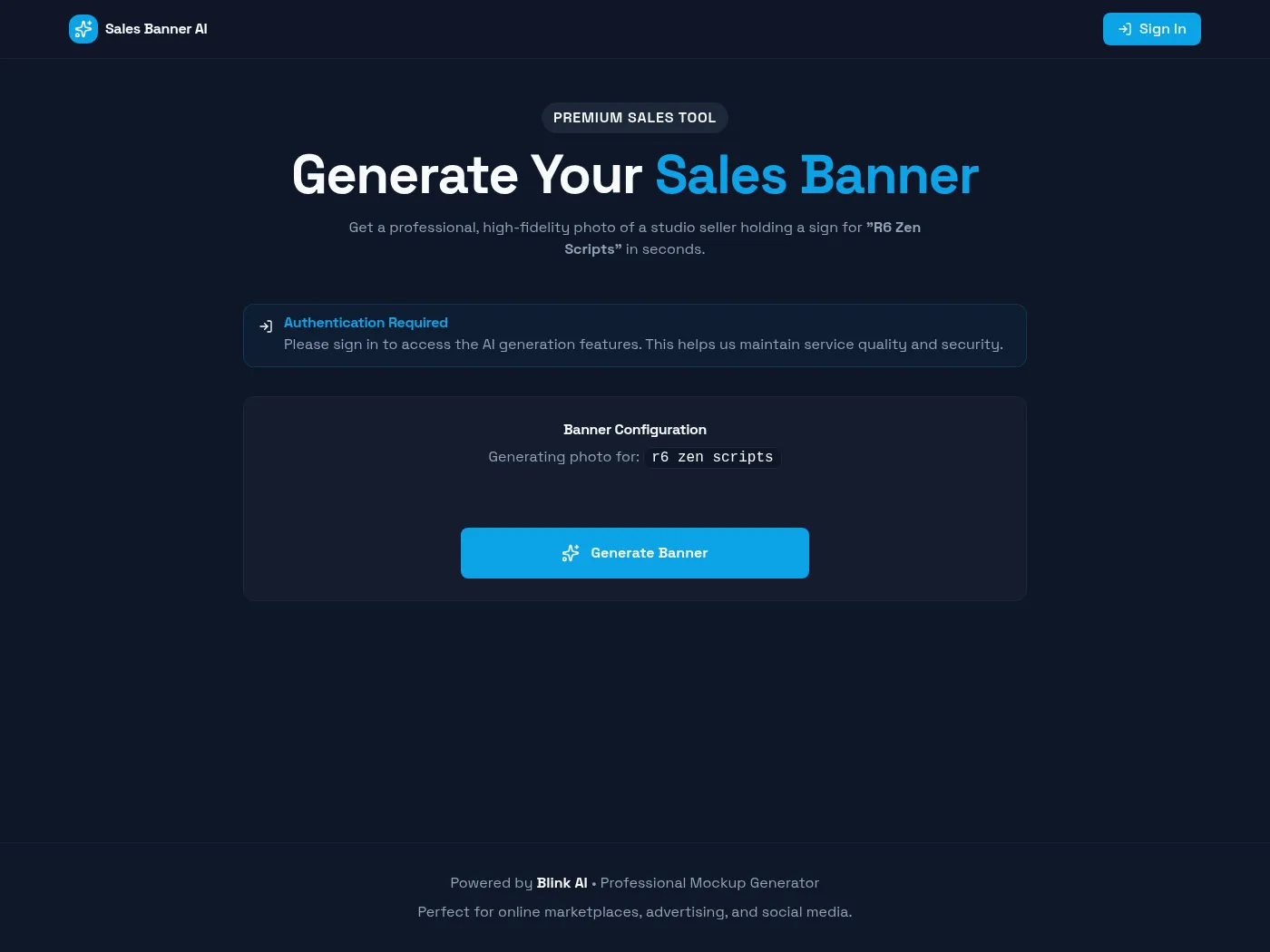 Photo Sales Banner