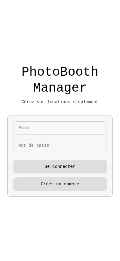 PhotoBooth Manager Mobile