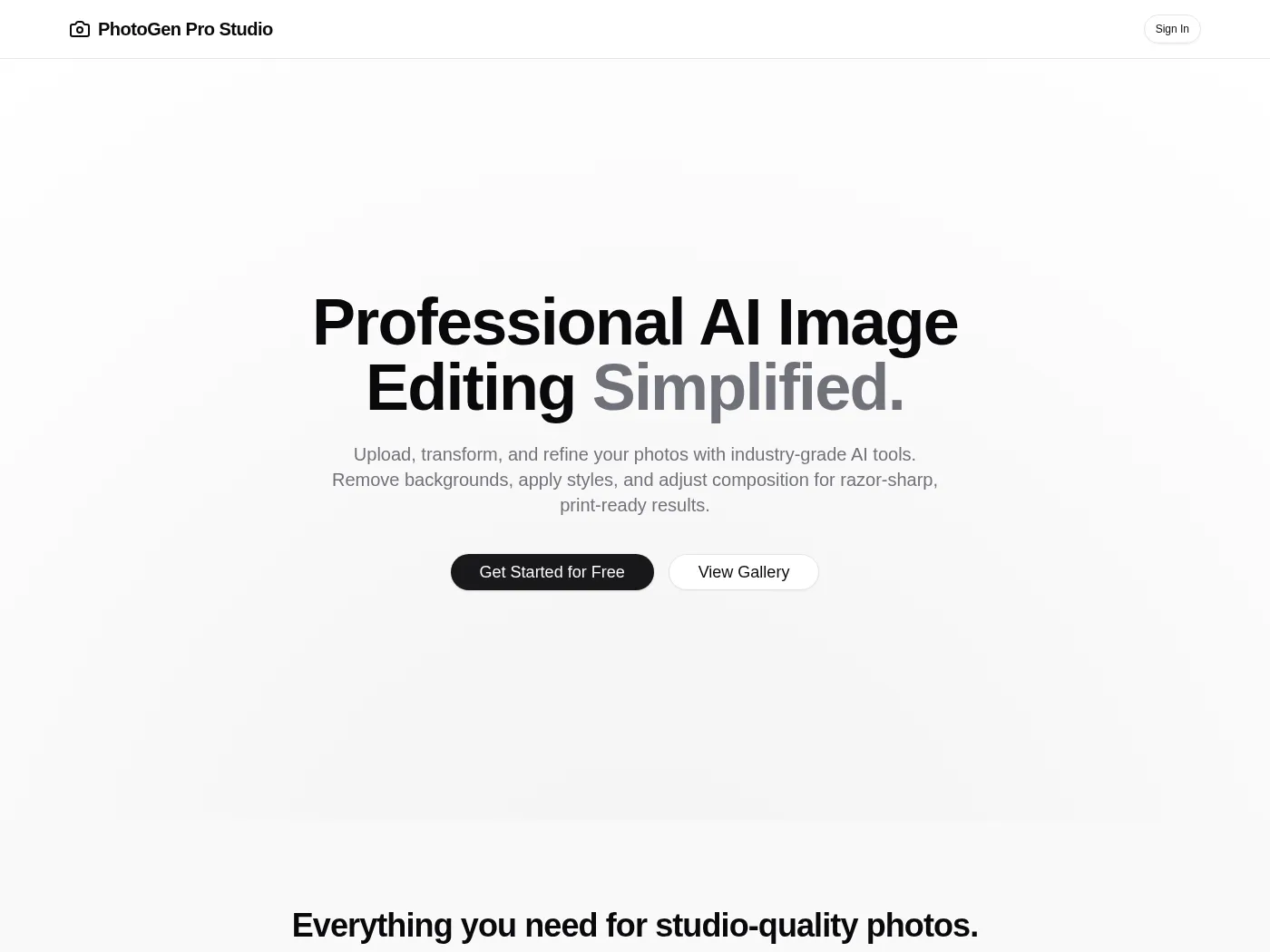 PhotoGen Pro Studio