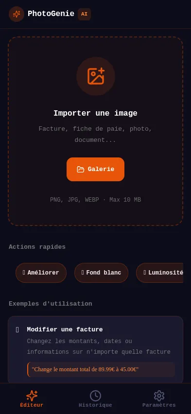 PhotoGenie AI Editor