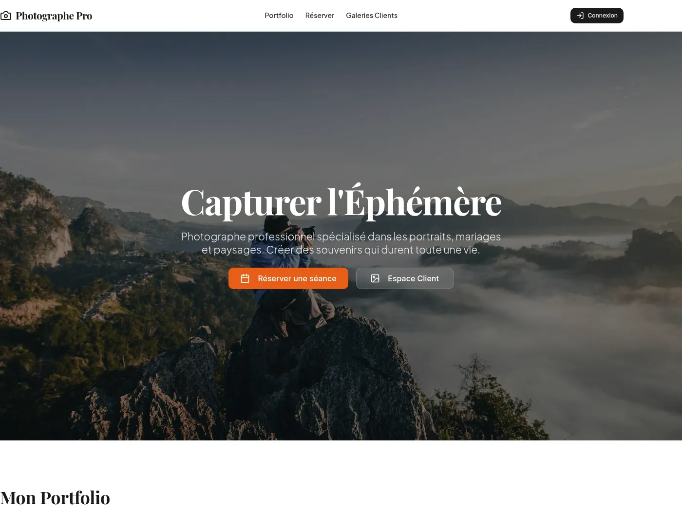 Photographe Portfolio Pro