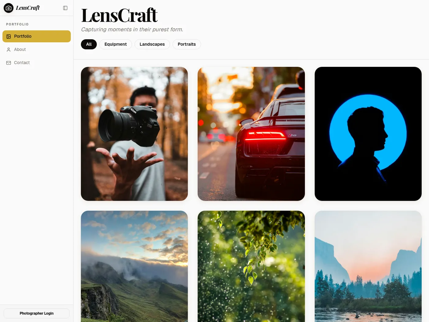 LensCraft Portfolio