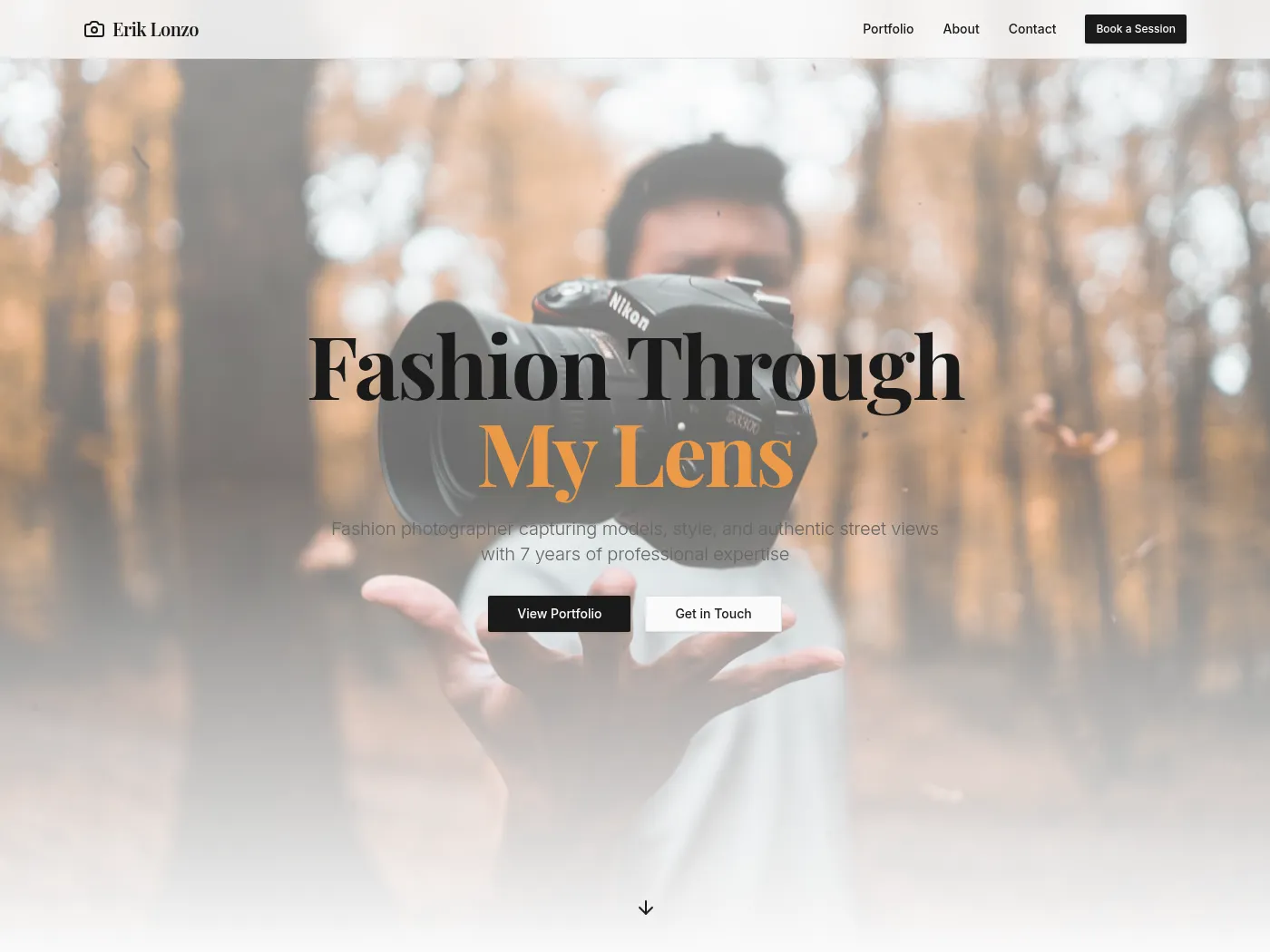 Photographer's Portfolio Gallery