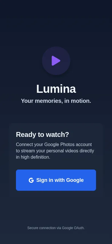 Google Photos Video Player