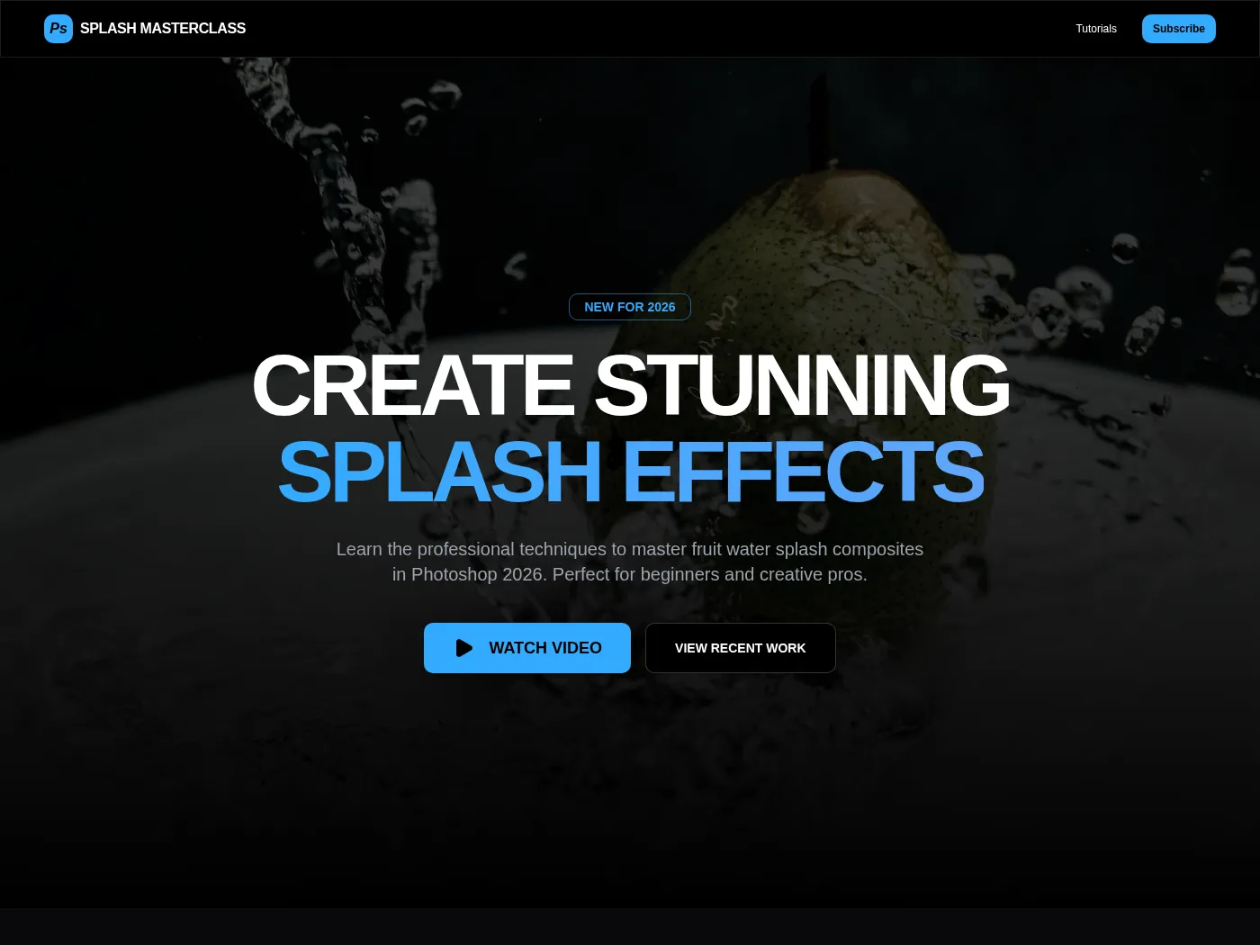 Photoshop Splash Tutorial