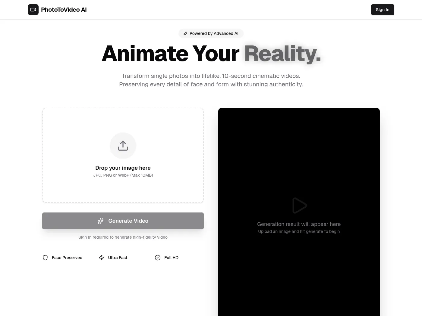 PhotoToVideo AI