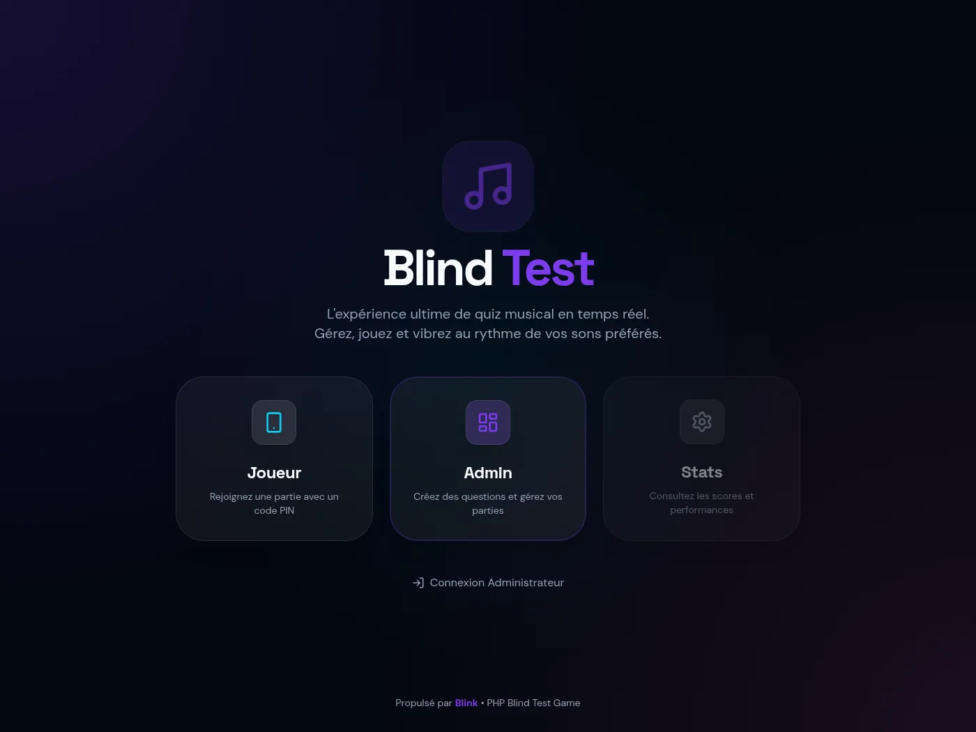 PHP Blind Test Game