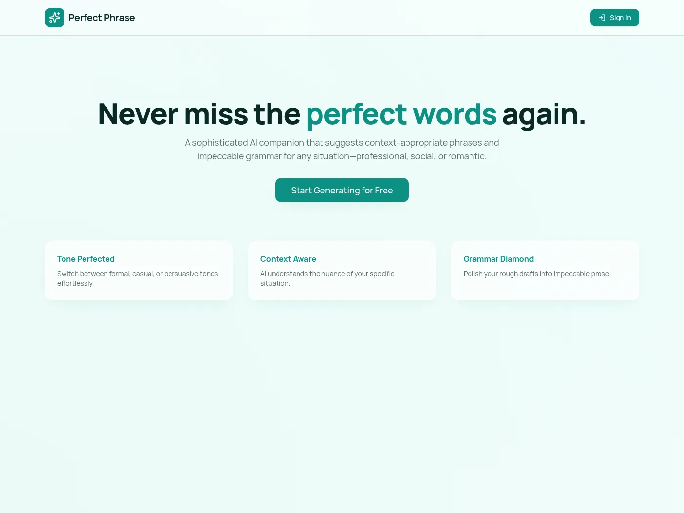 Perfect Phrase Generator
