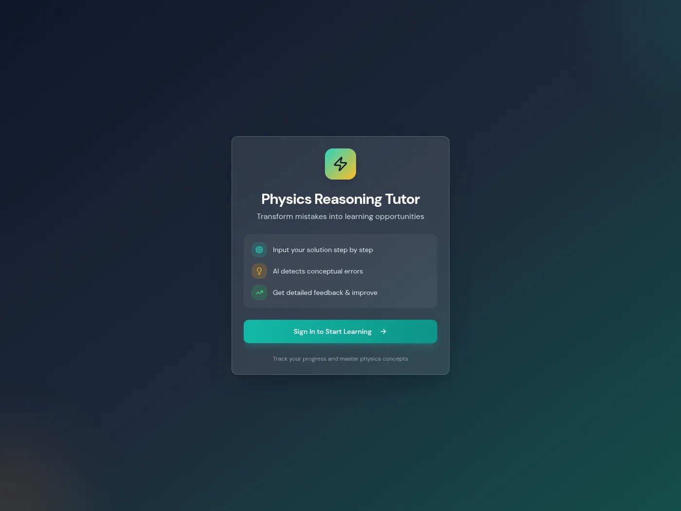 Physics Reasoning Tutor