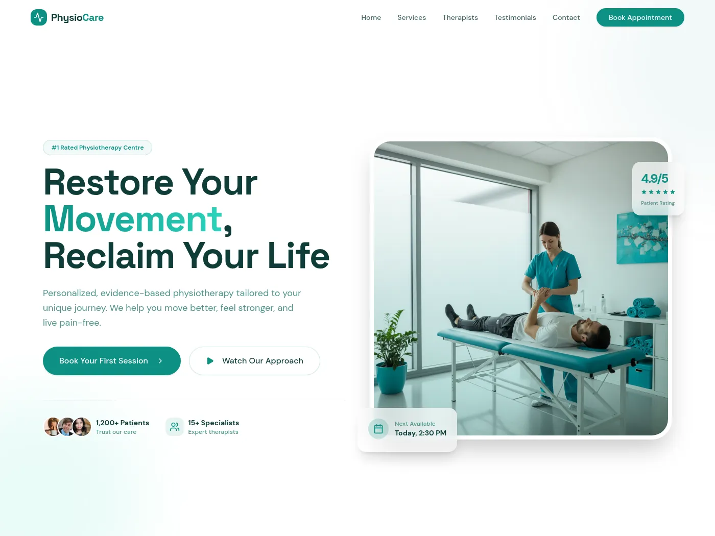 PhysioCare Centre Site