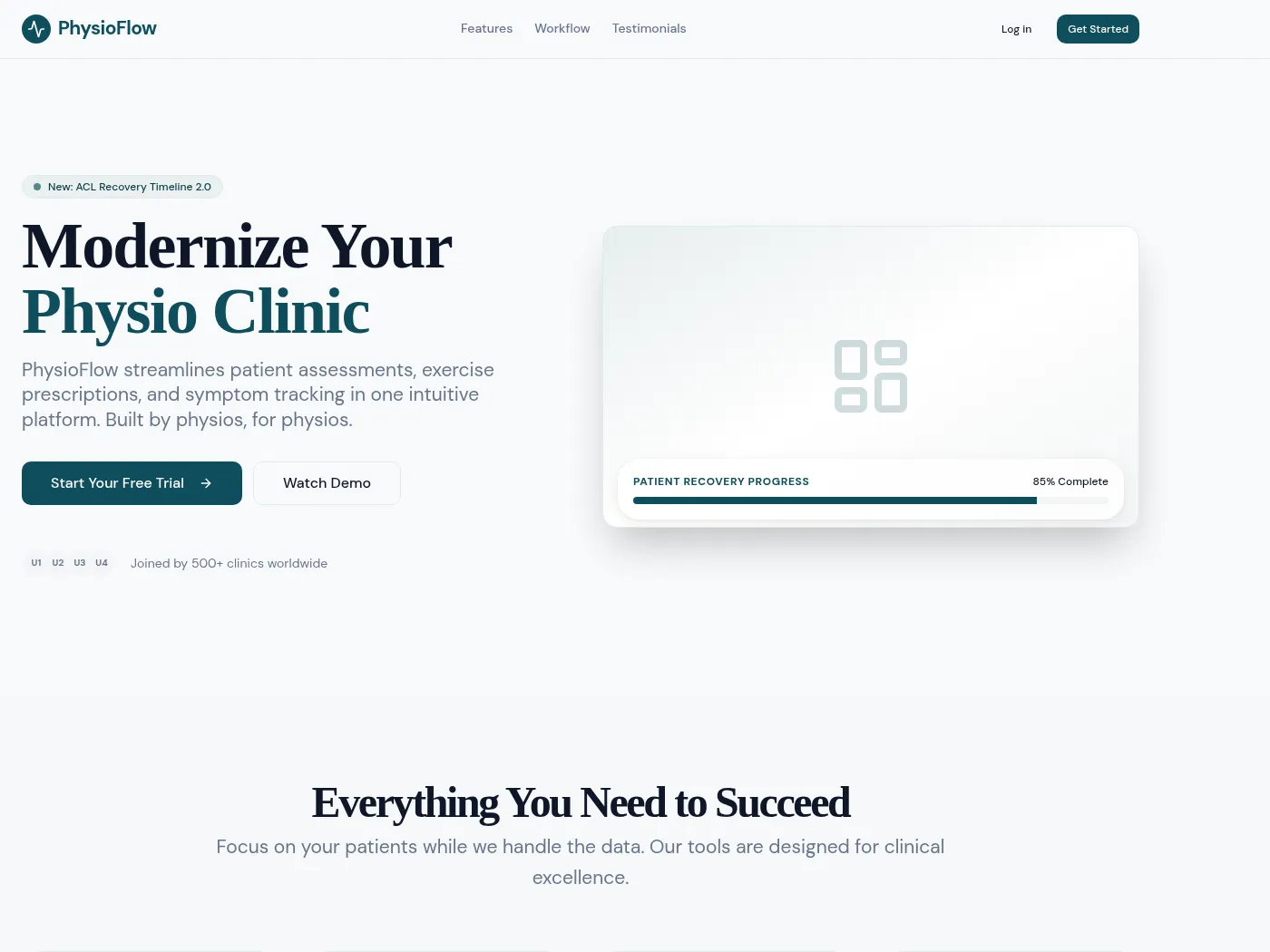 PhysioFlow Clinic Platform