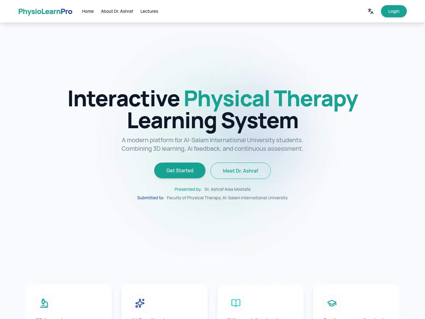 PhysioLearn Pro Platform