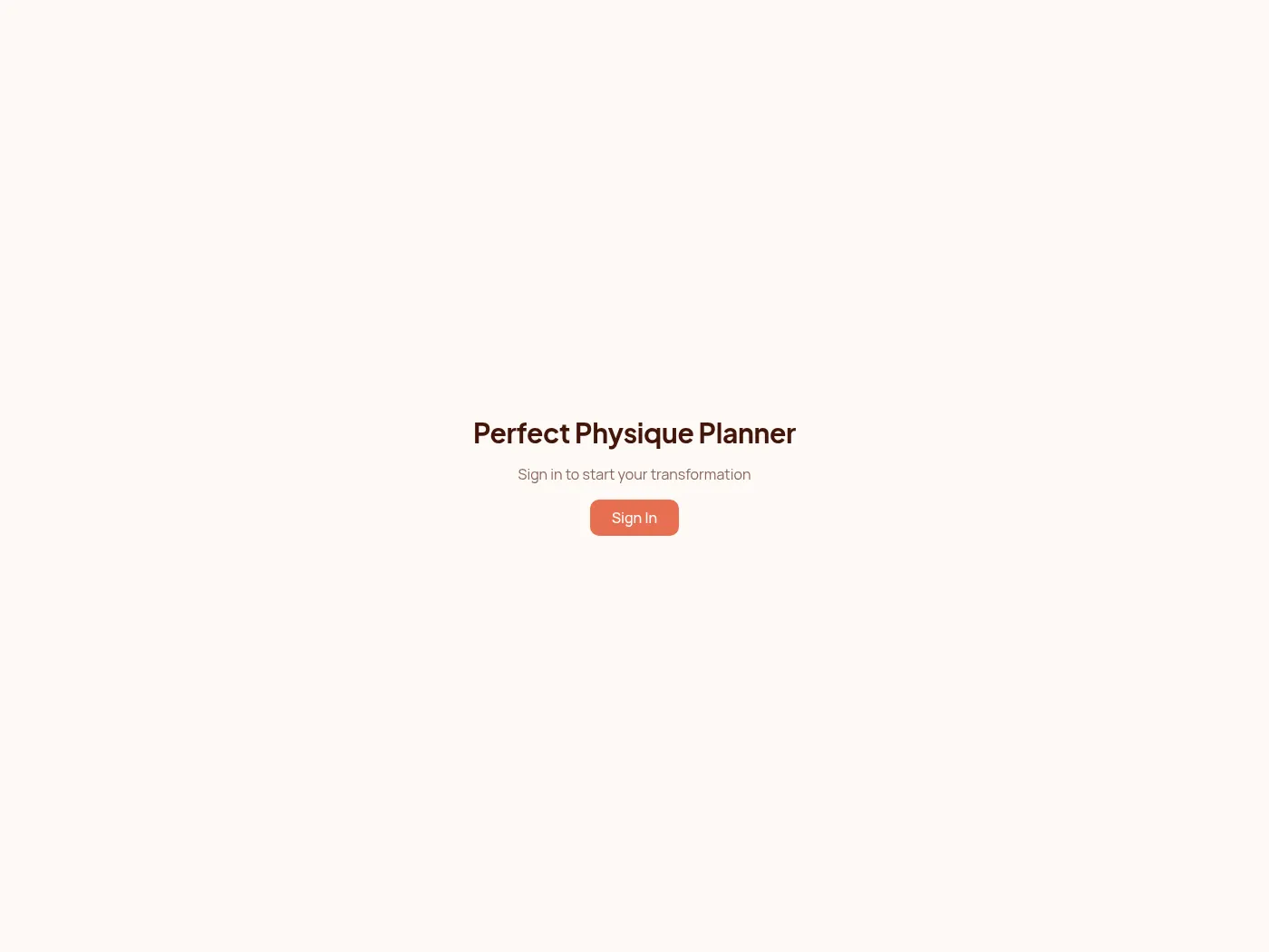 Perfect Physique Planner