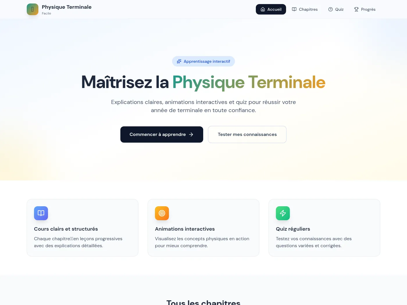 Physique Terminale Facile