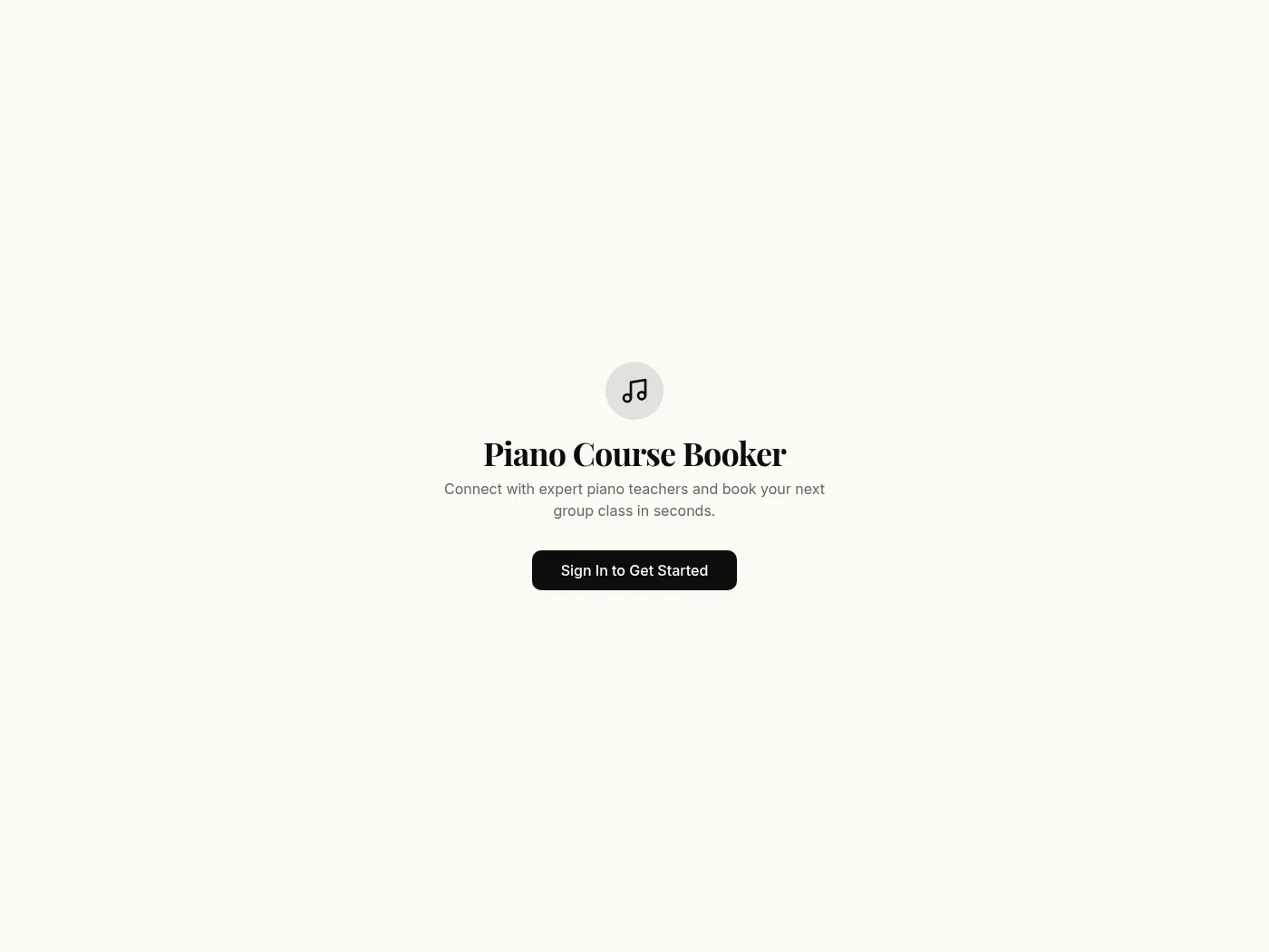 Piano Course Booker