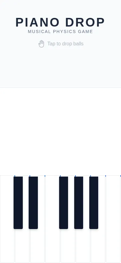 Piano Drop Game
