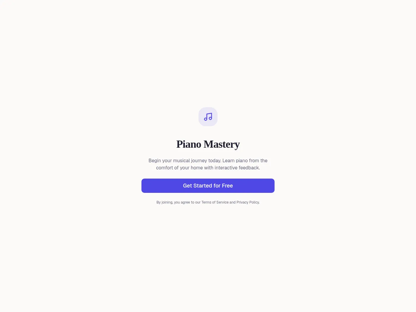 Piano Mastery App
