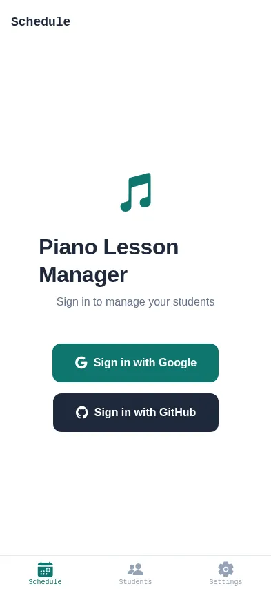 Piano Lesson Manager