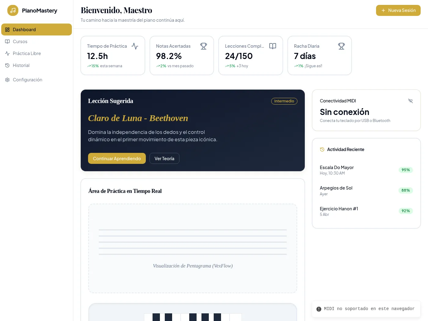 PianoMastery App