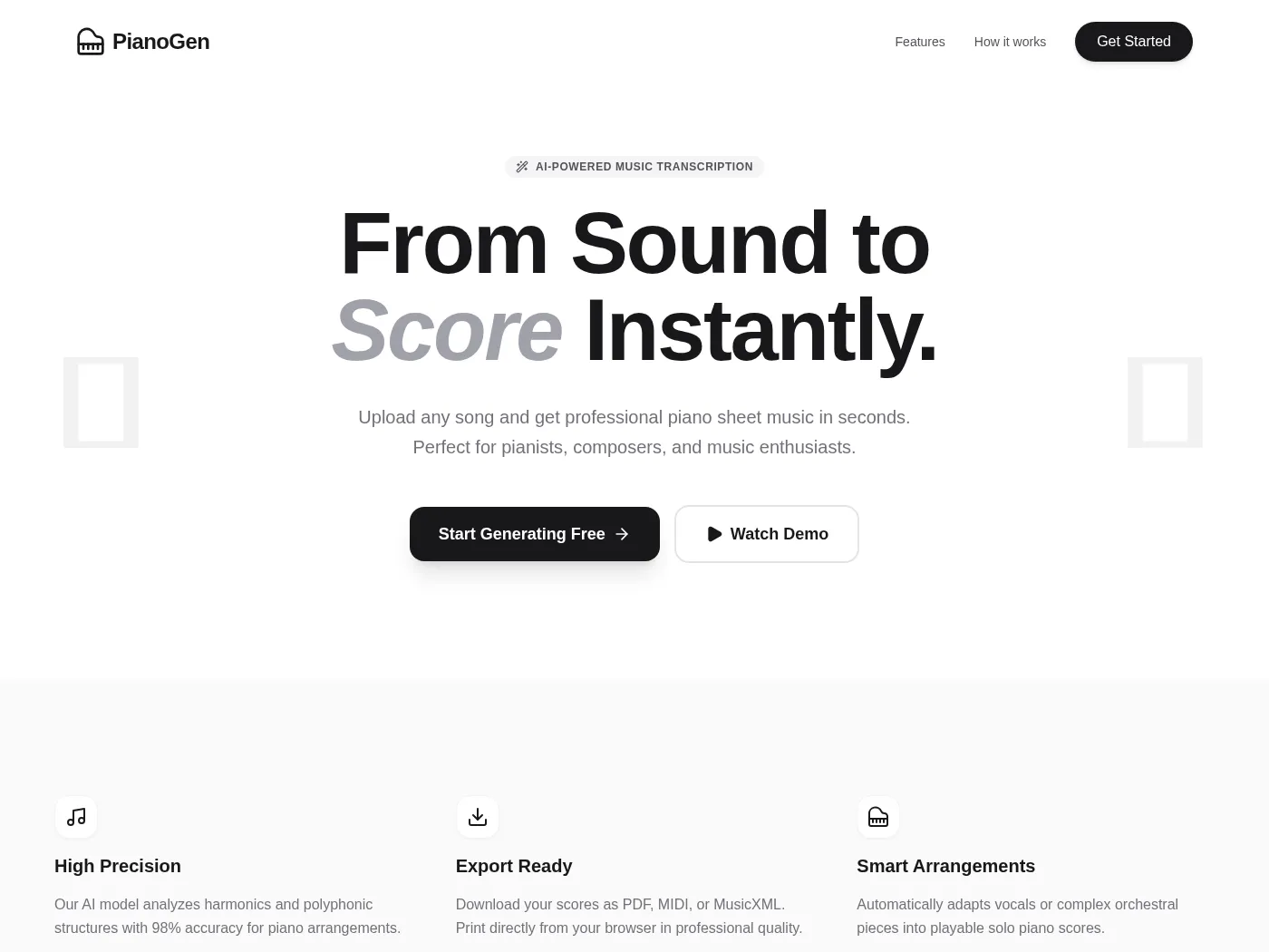 Piano Score Generator