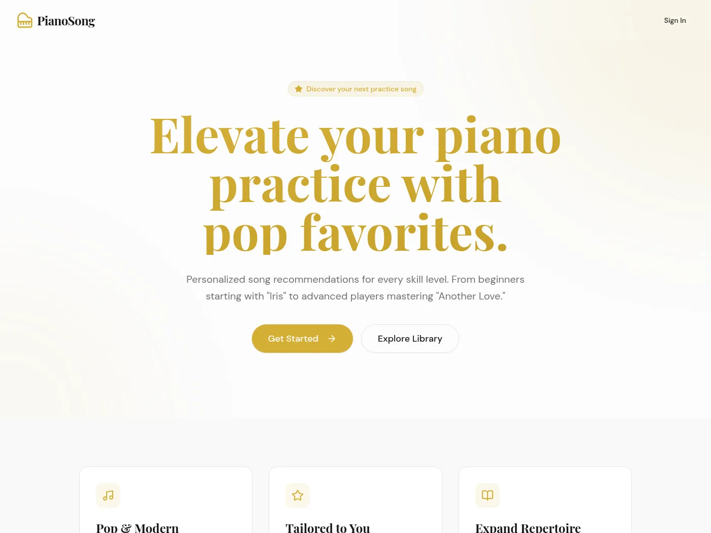 PianoSong Recommender