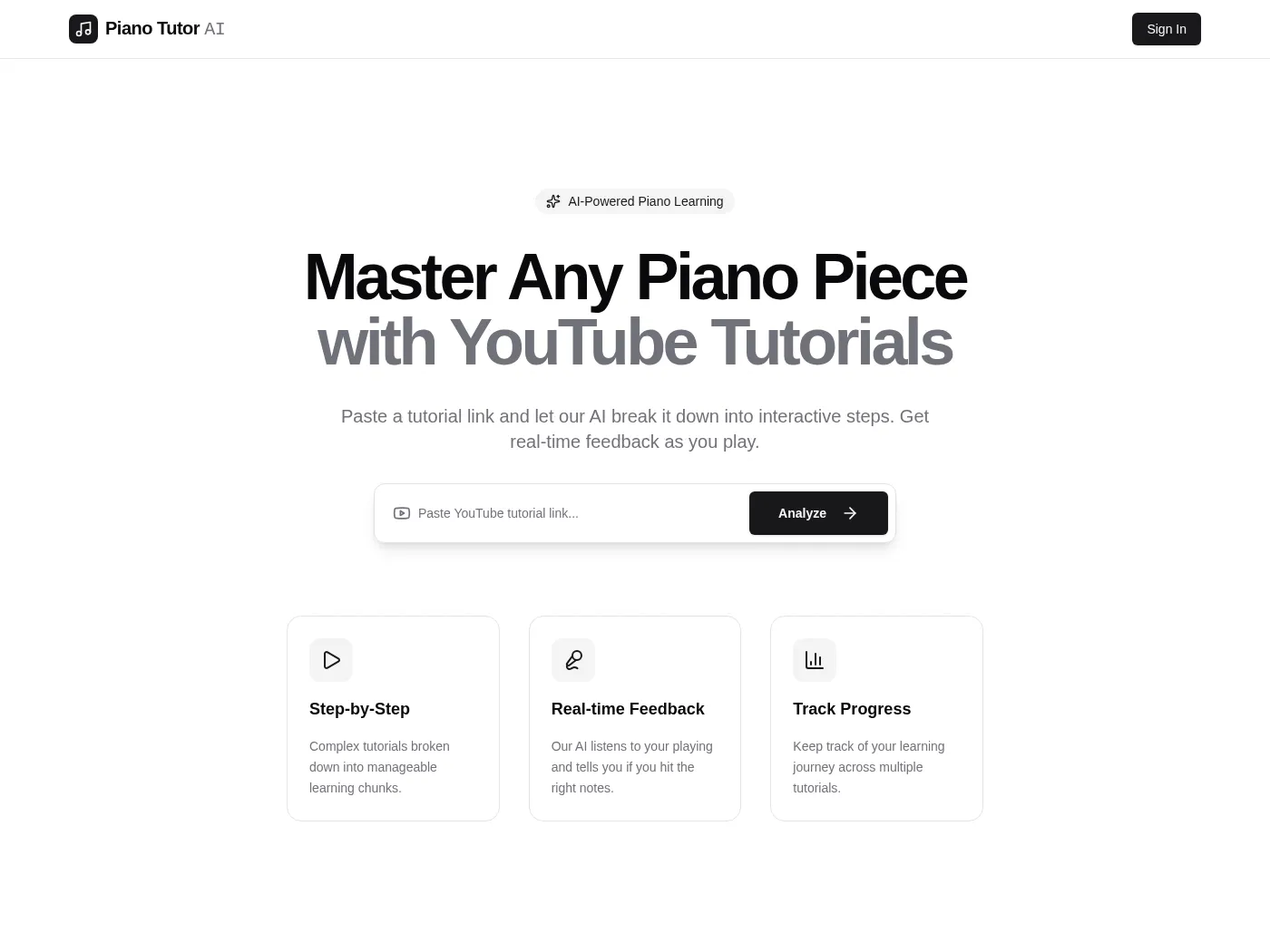 Piano Tutor AI