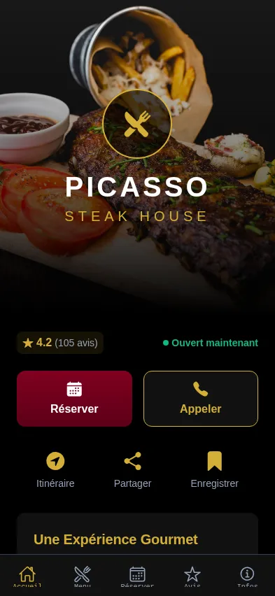 Picasso Steakhouse Mobile