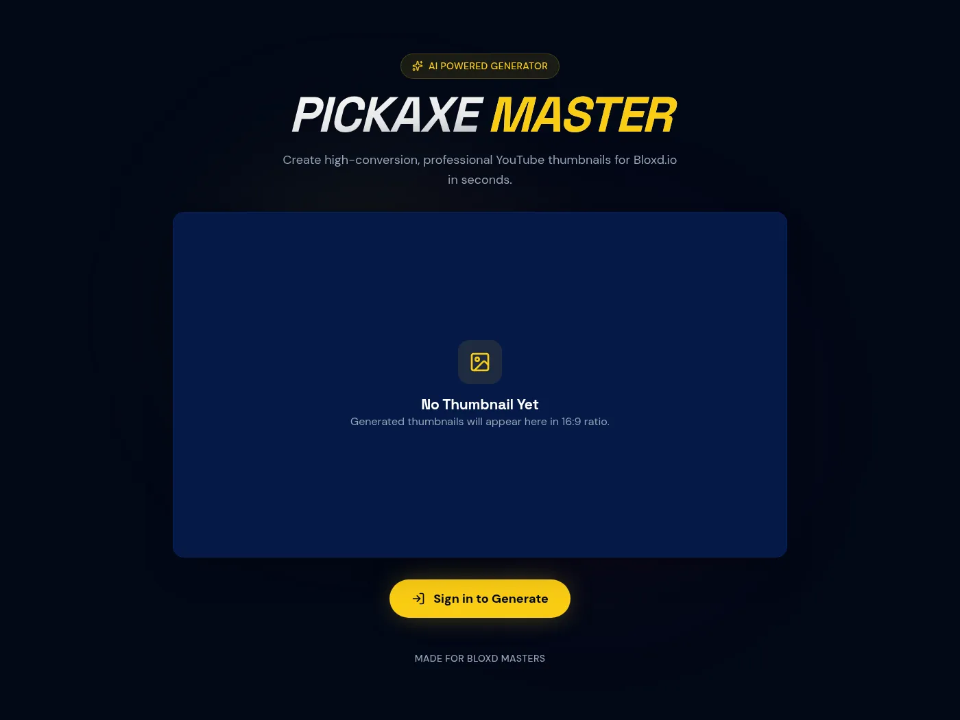 Pickaxe Master Thumbnail