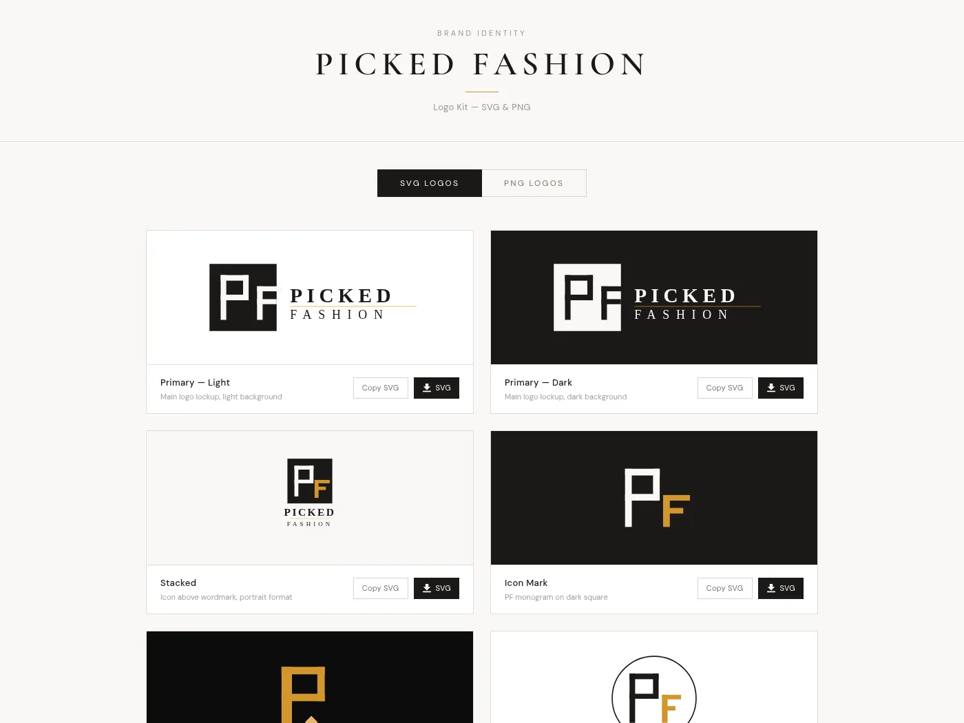 Picked Fashion Logos