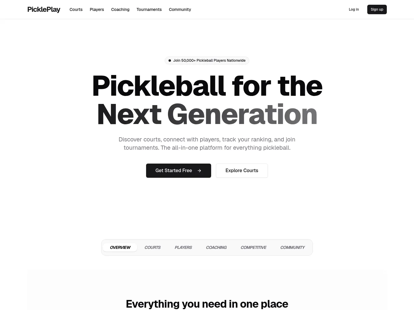 PicklePlay Platform